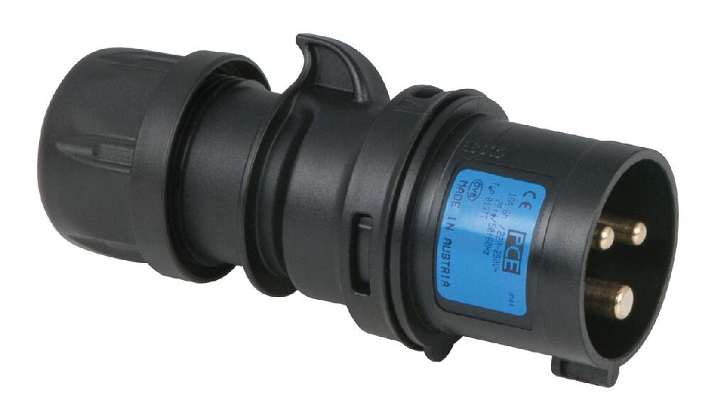️ CEE-form 16A 240V 3pol Stecker schwarz, IP44 günstig online kaufen ...