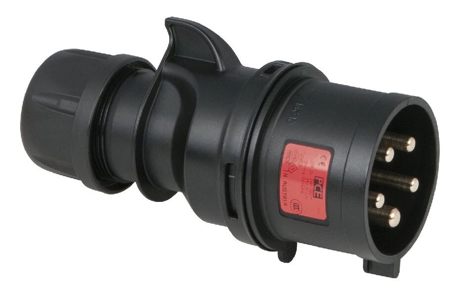 ️ CEE-form 32A 400V 5pol Stecker schwarz, IP44 günstig online kaufen ...