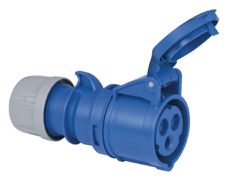 ️ CEE-form 16A 240V 3pol Kupplung blau, IP44 günstig online kaufen ...