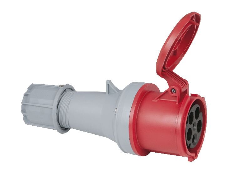 ️ CEE-form 63A 400V 5pol Kupplung rot, IP44 günstig online kaufen ...