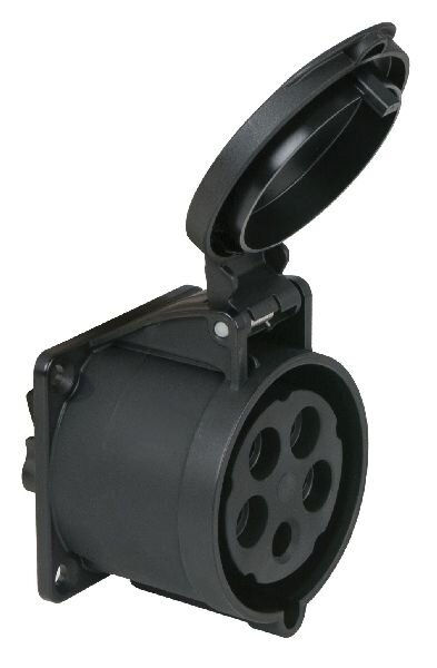 ️ CEE-form 32A 400V 5pol Anbaukupplung schwarz, IP44 günstig online ...