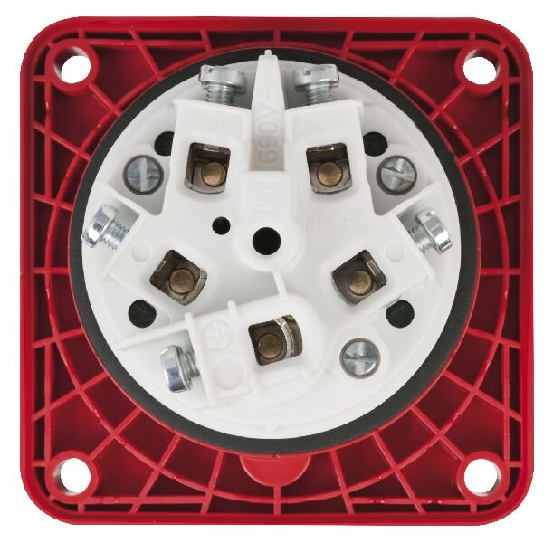 ️ CEE-form 63A 400V 5pol Anbaukupplung rot, IP67 günstig online kaufen ...