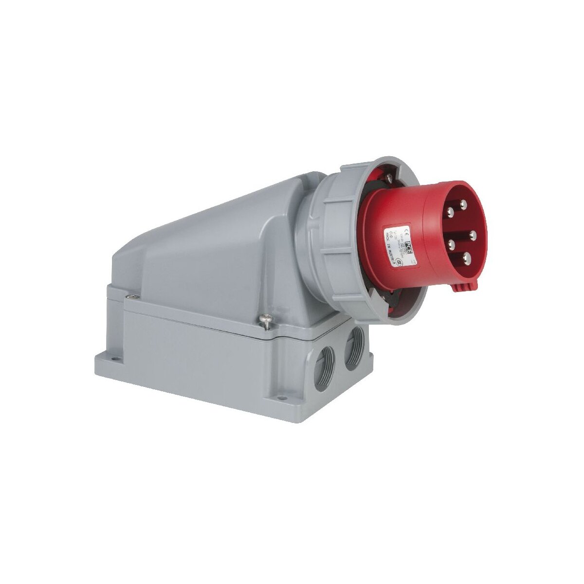 ️ CEE-form 63A 400V 5pol Wandanbaustecker rot, IP67 günstig online ...