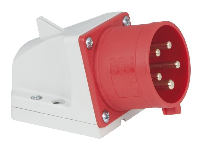 ️ CEE-form 32A 400V 5pol Wandanbaustecker rot, IP44 günstig online ...