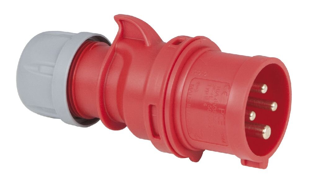 ️ CEE-form 16A 400V 4pol Stecker rot, IP44 günstig online kaufen @ Show ...